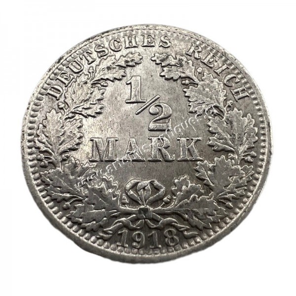 1/2 Mark 1918 A Wilhelm II Germany