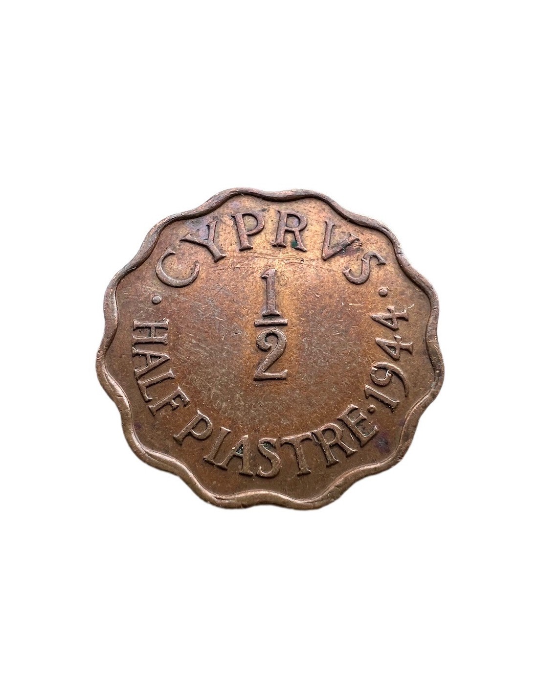 1/2 Piastre 1944 George VI Cyprus
