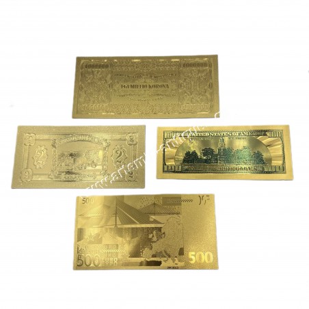 Gold Plated Plastic Banknotes